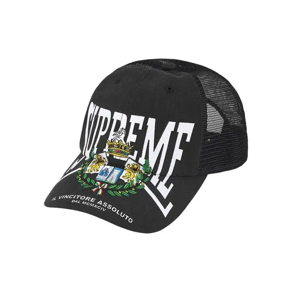 Supreme Crest Mesh Back Cap - Black