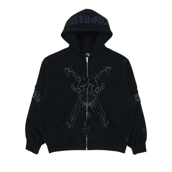 Supreme X Y's Zip-up Hooded Sweatshirt - Black