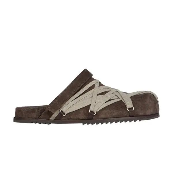Rick Owens Concordians Megalaced Mule - Brown