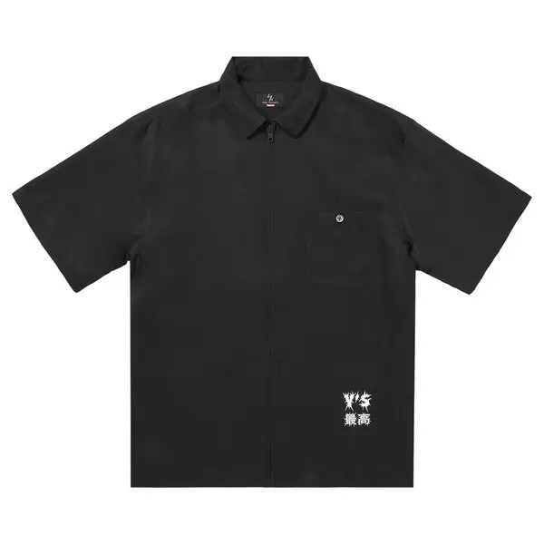 Supreme X Y’s Silk Zip Up Shirt - Black