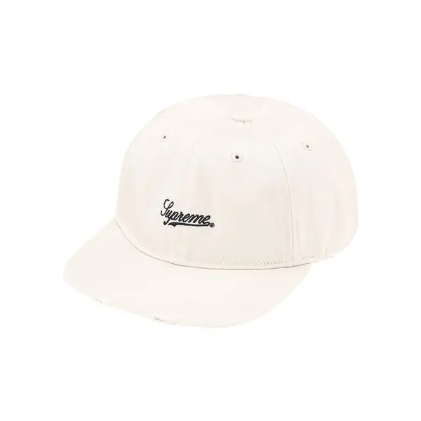 Supreme Distressed Script 6-panel Hat