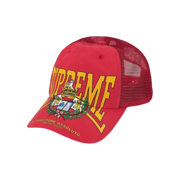 Supreme Crest Mesh Back 6-panel Cap - Red