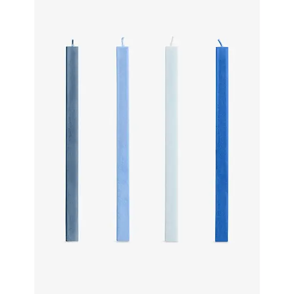 HAY Square Wax Candle Set Of Four - Blues