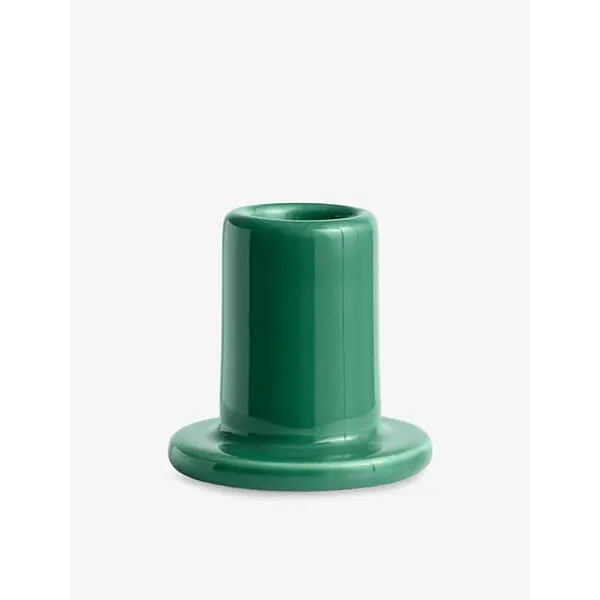 HAY Tube Earthenware Candleholder - Green