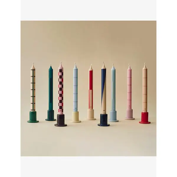HAY Tube Earthenware Candleholder - Red