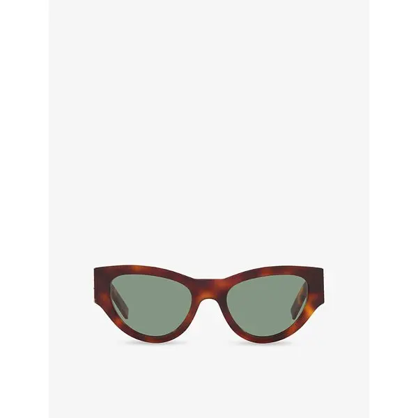 Saint Laurent Acetate Cat Eye Sunglasses - Brown