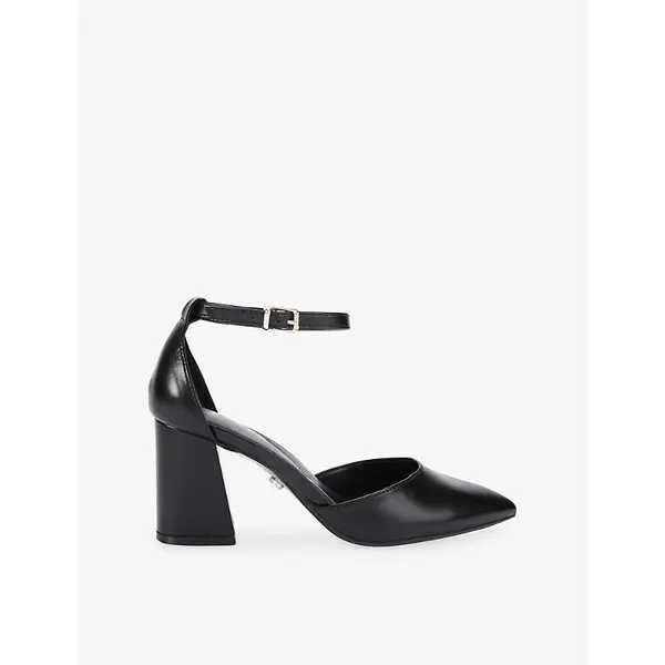 Carvela Refined Heeled Faux-leather Courts - Black