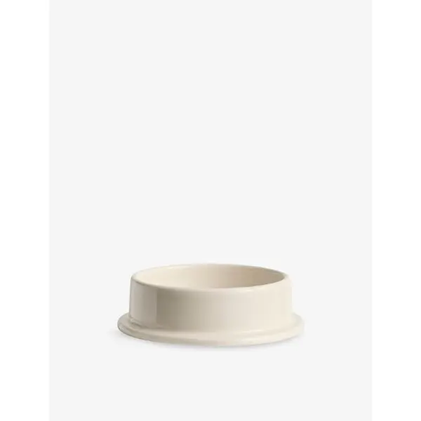 HAY Column Large Earthenware Candleholder - Off-white
