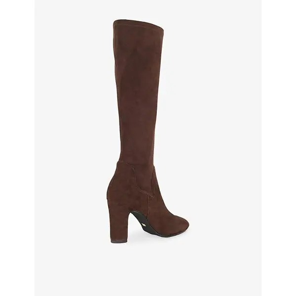 DUNE Faux-suede Heeled Knee-high Boots