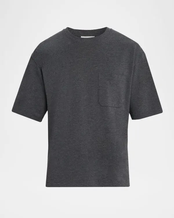 FRAME Pique Relaxed-fit Pocket T-shirt - Gray