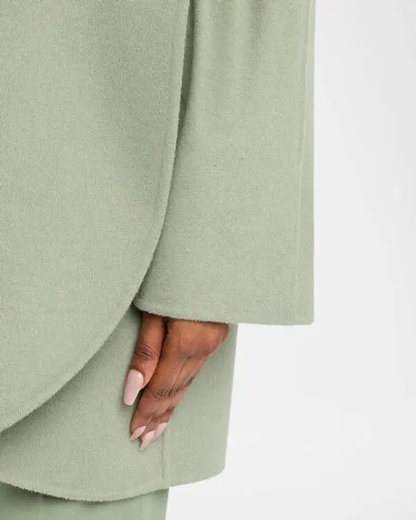 Michael Kors Plush Wool Clutch Coat - Green