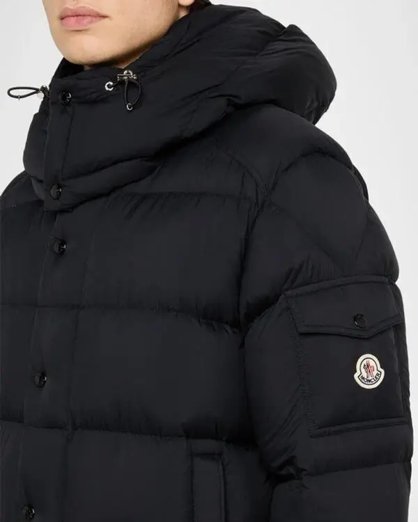 Moncler Maya Hooded Down Puffer Jacket - Black