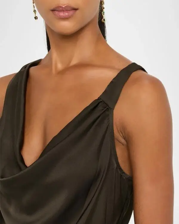 Ramy Brook Zoe Draped Satin Blouse