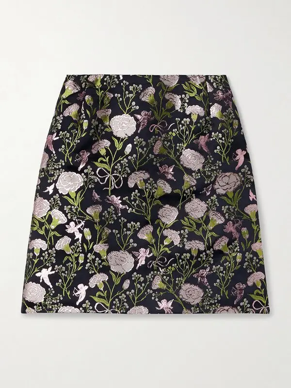 WIEDERHOEFT Brocade Mini Skirt