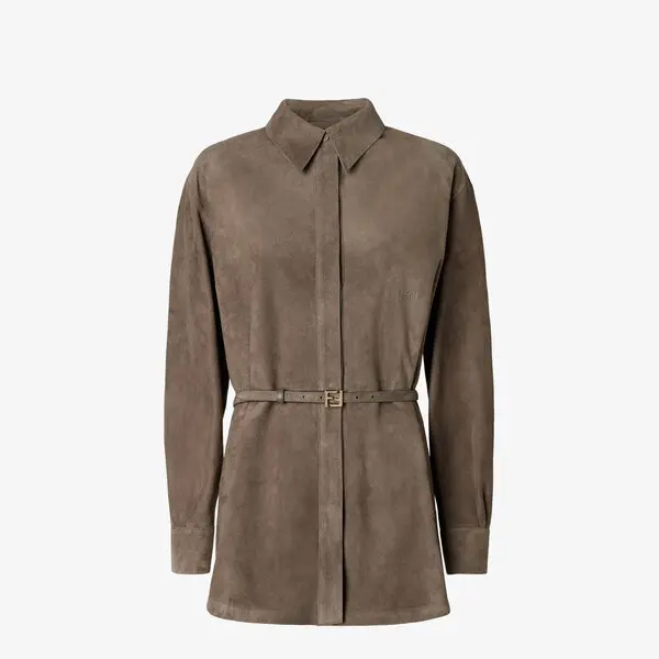 Fendi Oversized Long Sleeve Shirt - Grey