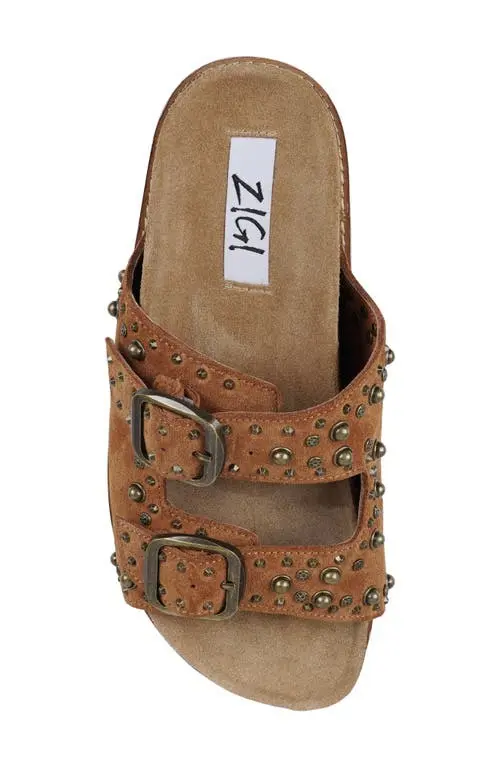 ZIGI Studded Platform Sandals - Tan Suede