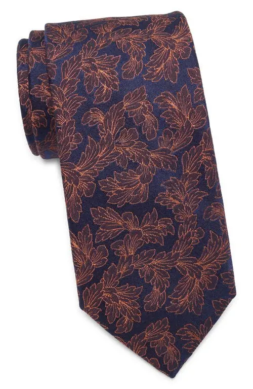 Nordstrom Botanical Silk Neck Tie - Cognac