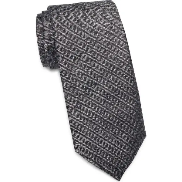 Nordstrom Newbury Herringbone Silk Neck Tie - Gray