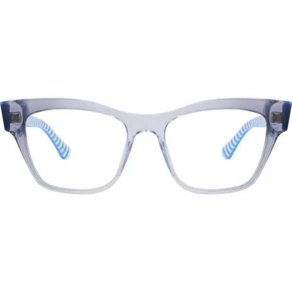 Kate Spade New York 50mm Cat Eye Blue Light Blocking Reading Glasses - Blue/blue As