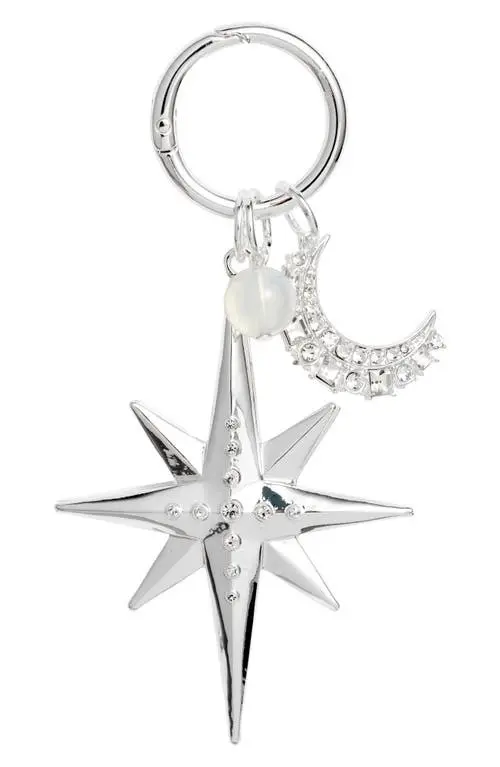 Chelsea28 Celestial Bag Charm - Clear- Silver
