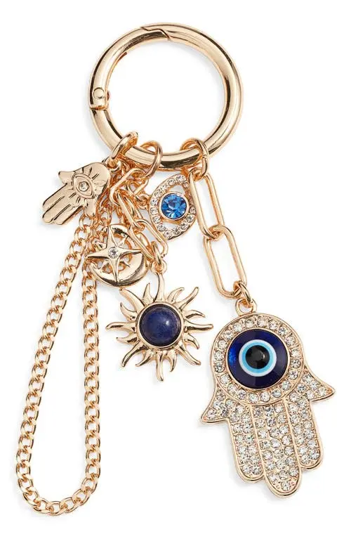 Chelsea28 Evil Eye Bag Charm - Blue Multi- Gold