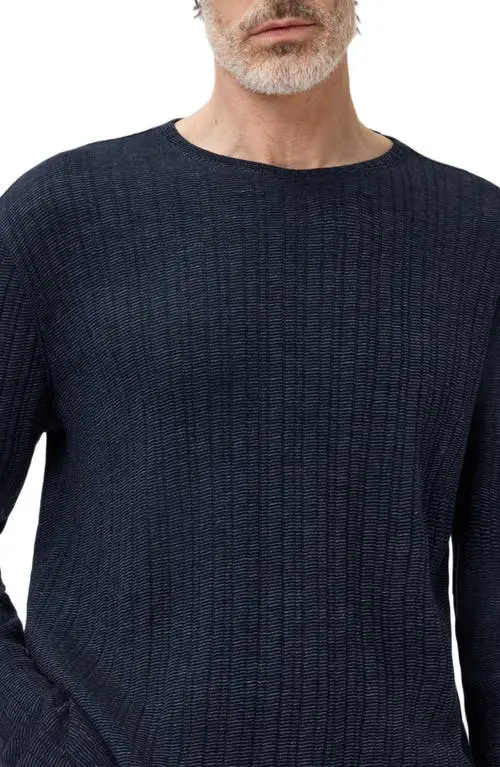 John Varvatos Fern Feeder Stripe Rib Long Sleeve T-shirt