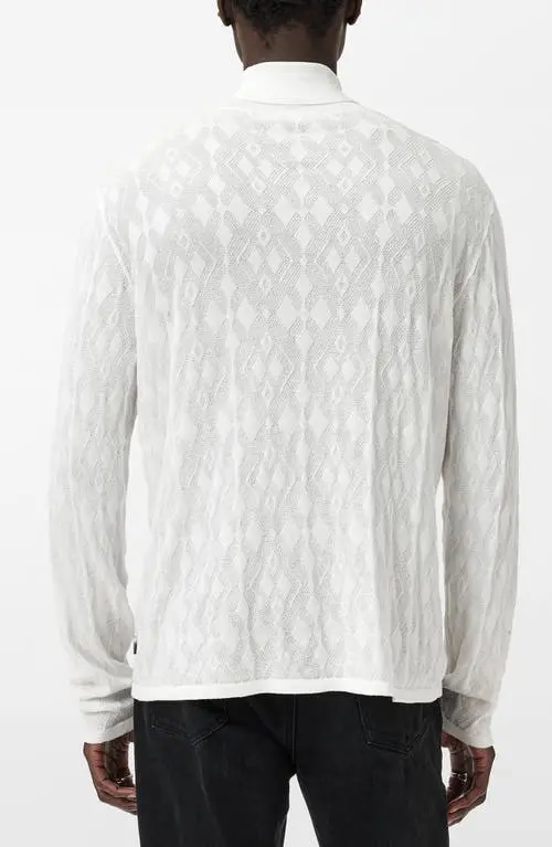 John Varvatos Alistair Broken Argyle Turtleneck Sweater - Salt