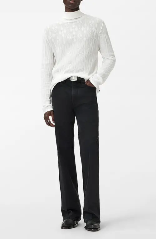 John Varvatos Alistair Broken Argyle Turtleneck Sweater - Salt
