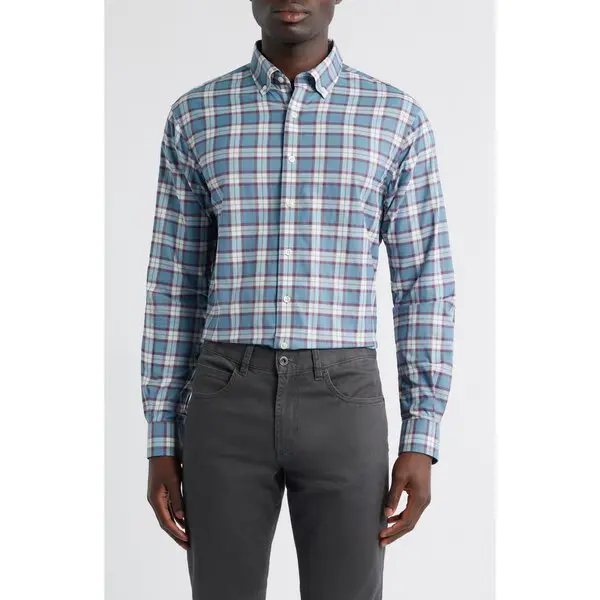 Johnnie-o Feldy Plaid Stretch Button-down Shirt