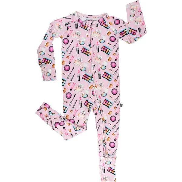 LEV BABY Makeup Print Convertible Romper - Pink