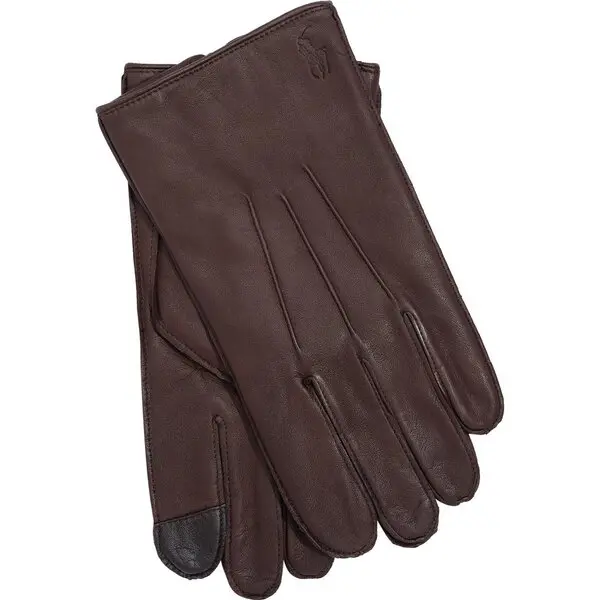 Polo Ralph Lauren Water-repellent Nappa Touch Gloves - Dark Brown