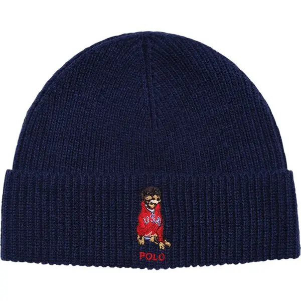 Ralph Lauren Usa Dog Beanie - Newport Navy
