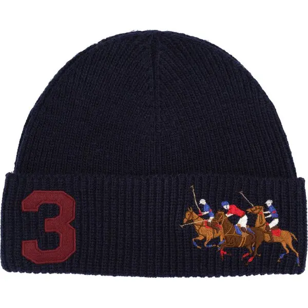 Ralph Lauren Polo Match Beanie - Classic Navy