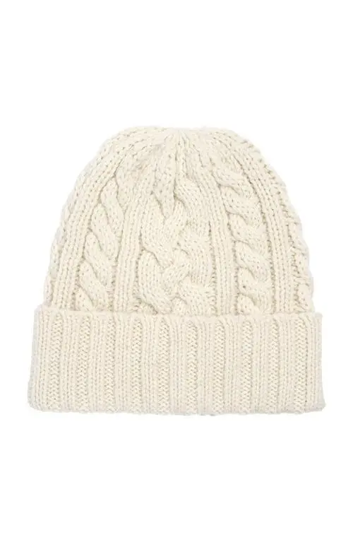 Polo Ralph Lauren Recycled Cable Knit Beanie - Chic Cream