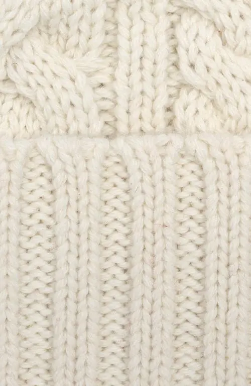 Polo Ralph Lauren Recycled Cable Knit Beanie - Chic Cream