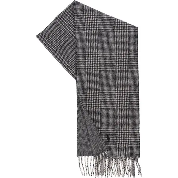 Polo Ralph Lauren Reversible Menswear Scarf - Black/cream Check