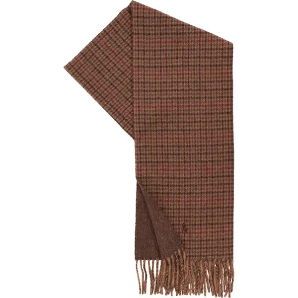 Polo Ralph Lauren Reversible Menswear Scarf - Brown Multi