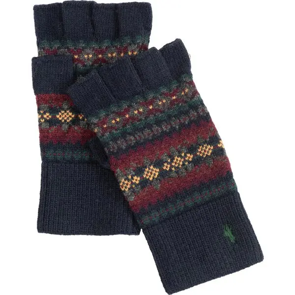 Polo Ralph Lauren Fair Isle Fingerless Gloves - Navy Multi