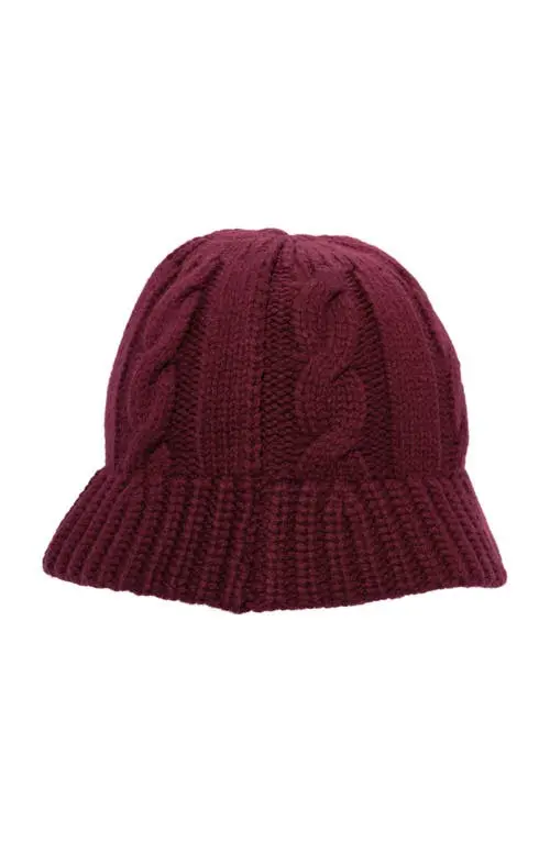 Polo Ralph Lauren Cable Knit Bucket Hat - Rich Ruby