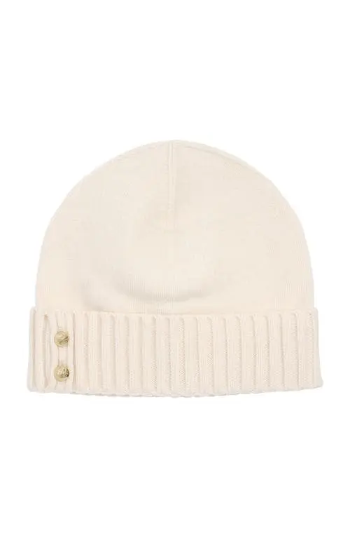 Ralph Lauren Crest Knit Beanie - Cream