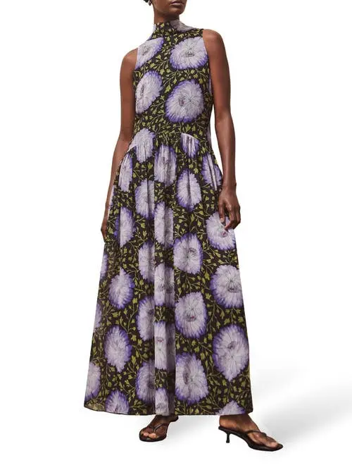 RO&ZO Printed Chiffon Maxi Dress