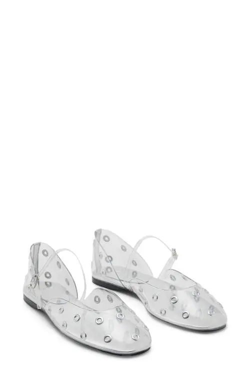 Mango Grommet Transparent D'orsay Flats