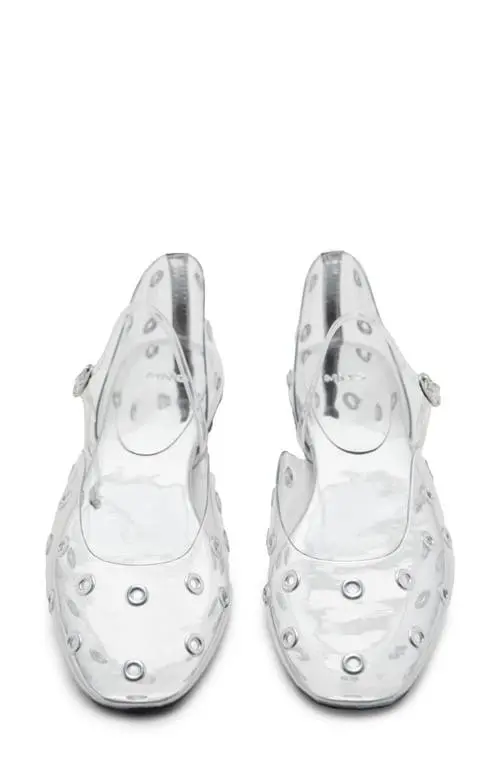 Mango Grommet Transparent D'orsay Flats