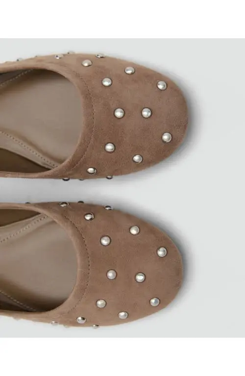 Mango Studded Ballerina Flats