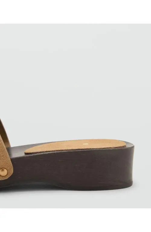 Mango Suede Slide Sandal