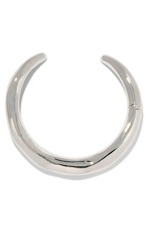 Alexis Bittar Molten Hinged Collar Necklace - Silver