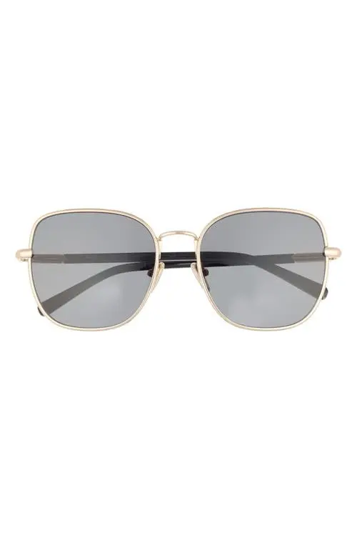 Quay Uptown 58mm Polarized Round Sunglasses - Gold/smoke Polarized