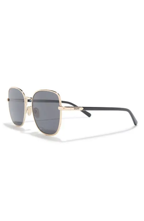 Quay Uptown 58mm Polarized Round Sunglasses