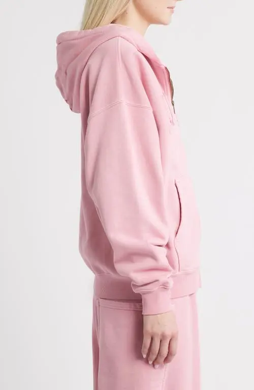 AFRM Cameron Cotton Zip Hoodie - Clay Pink