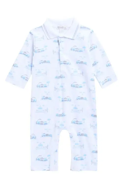 KISSY KISSY Print Pima Cotton Romper - Light Blue